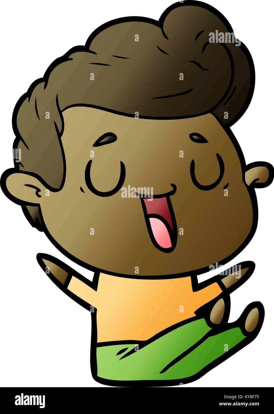 happy cartoon man Stock Vector Image & Art - Alamy