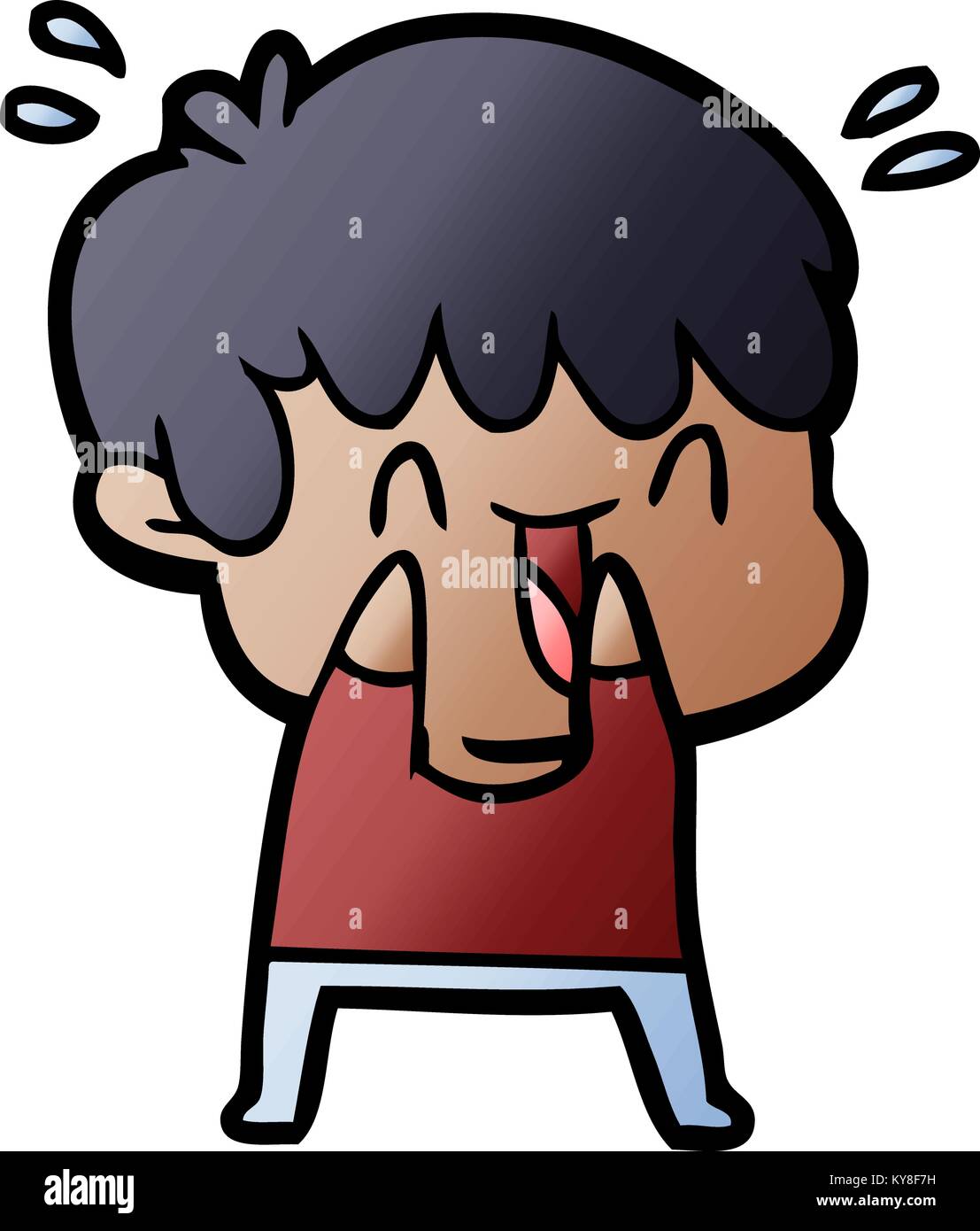 cartoon laughing boy Stock Vector Image & Art - Alamy