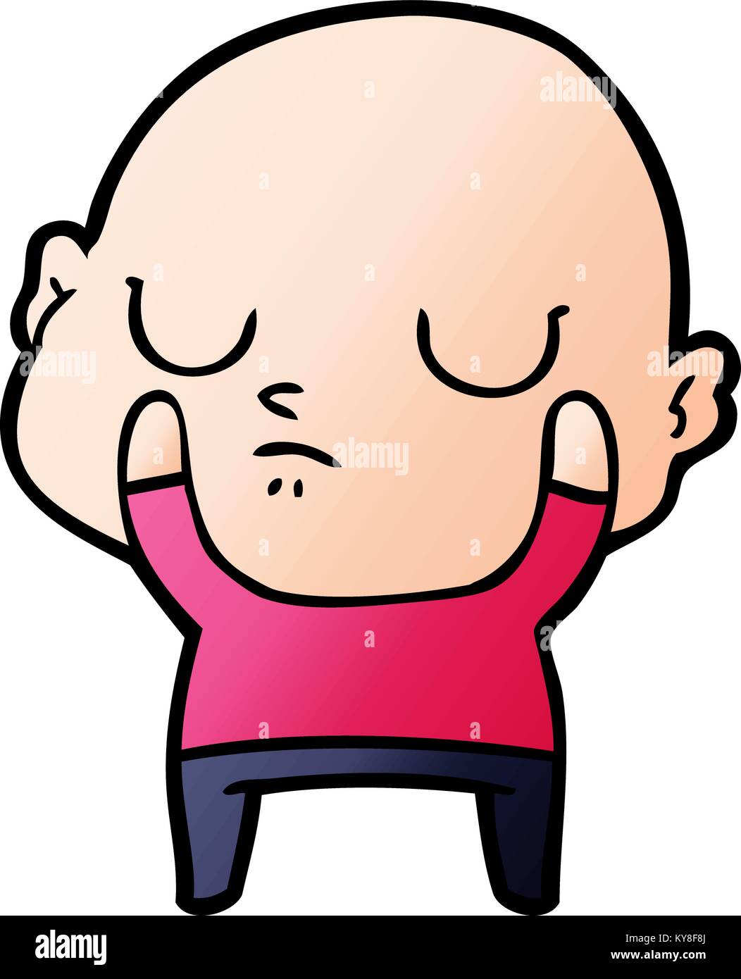 cartoon bald man Stock Vector Image & Art - Alamy
