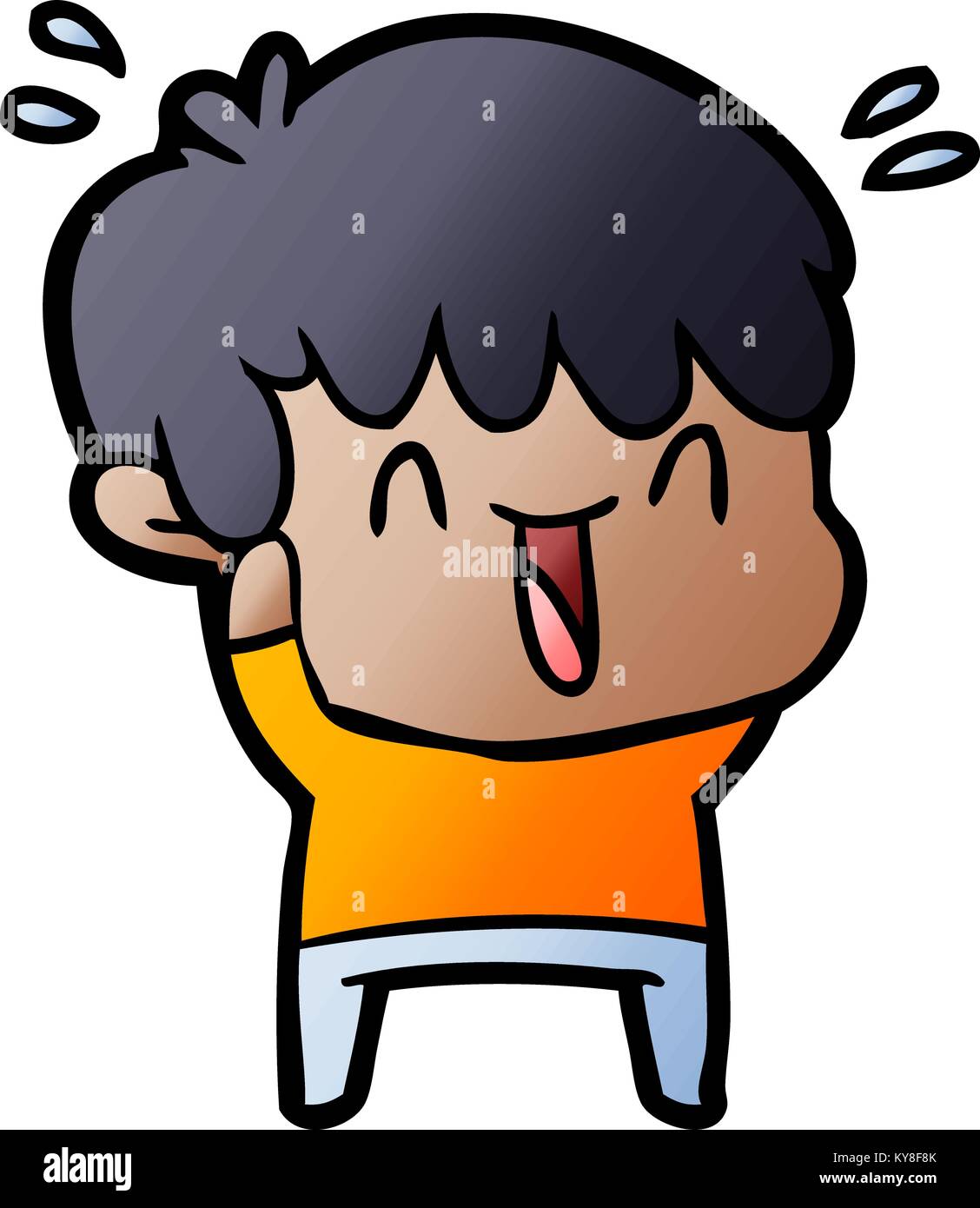 cartoon laughing boy Stock Vector Image & Art - Alamy