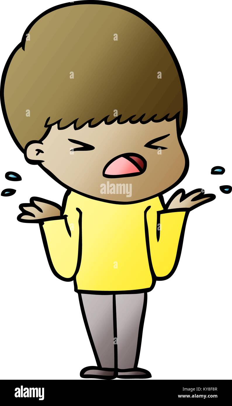 cartoon stressed man Stock Vector Image & Art - Alamy