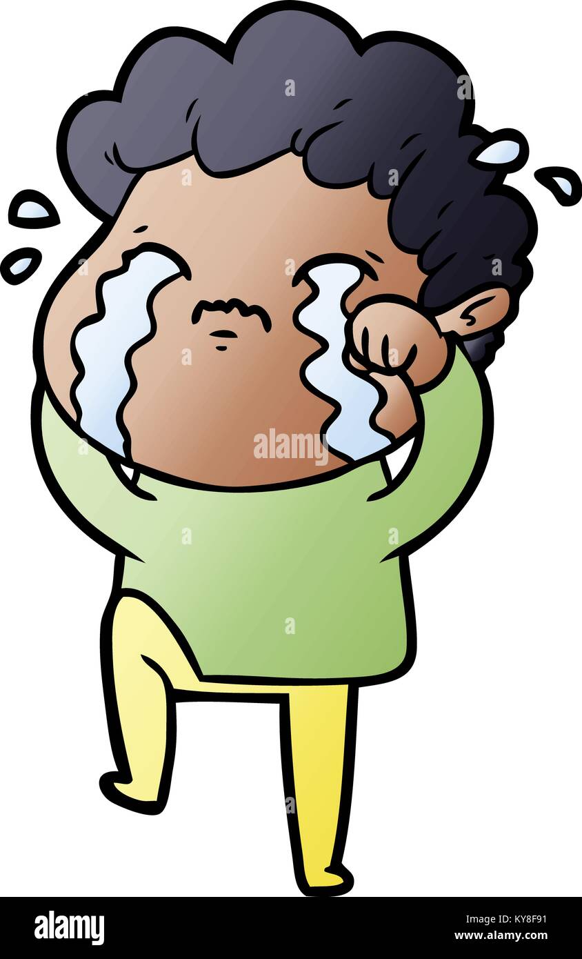 cartoon man crying Stock Vector Image & Art - Alamy