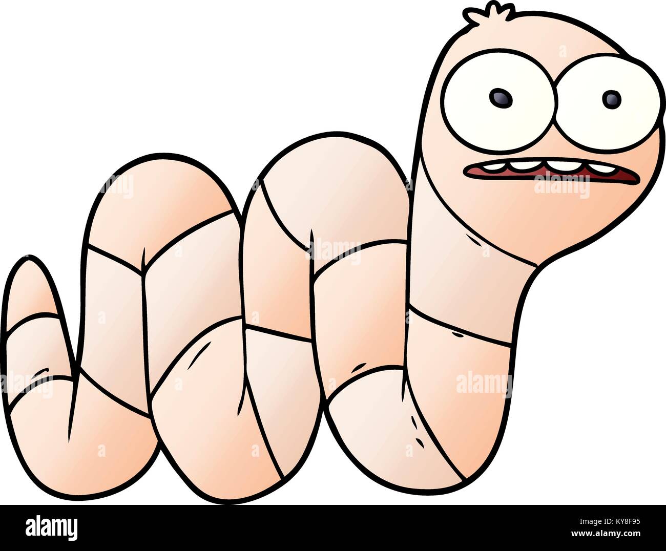 cartoon nervous worm Stock Vector Image & Art - Alamy
