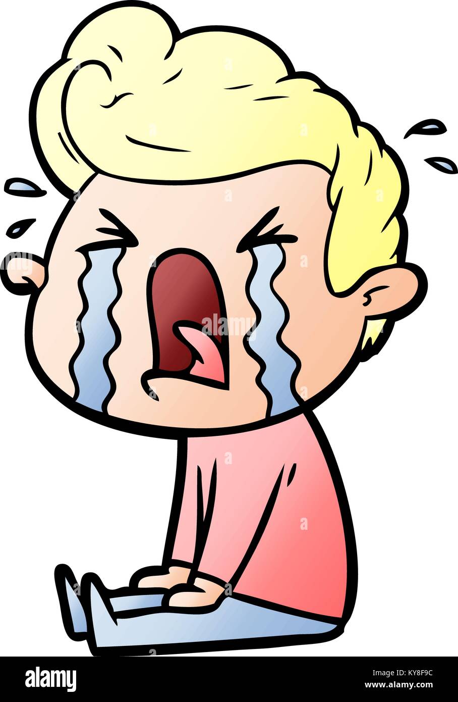 cartoon crying man Stock Vector Image & Art - Alamy