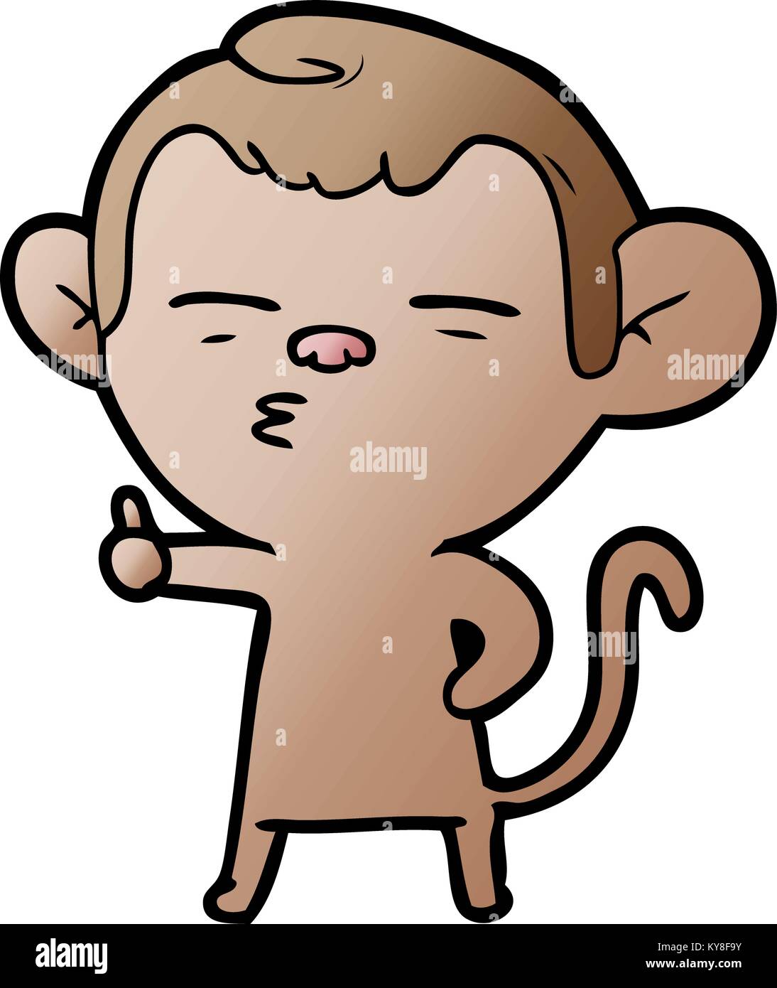 cartoon suspicious monkey Stock Vector Image & Art - Alamy