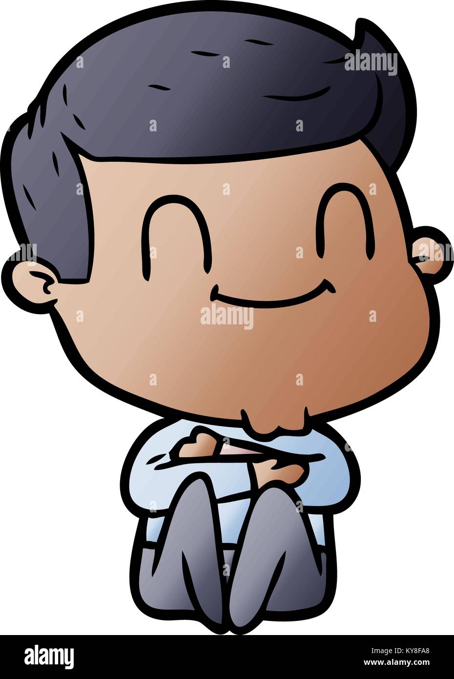 cartoon friendly man Stock Vector Image & Art - Alamy