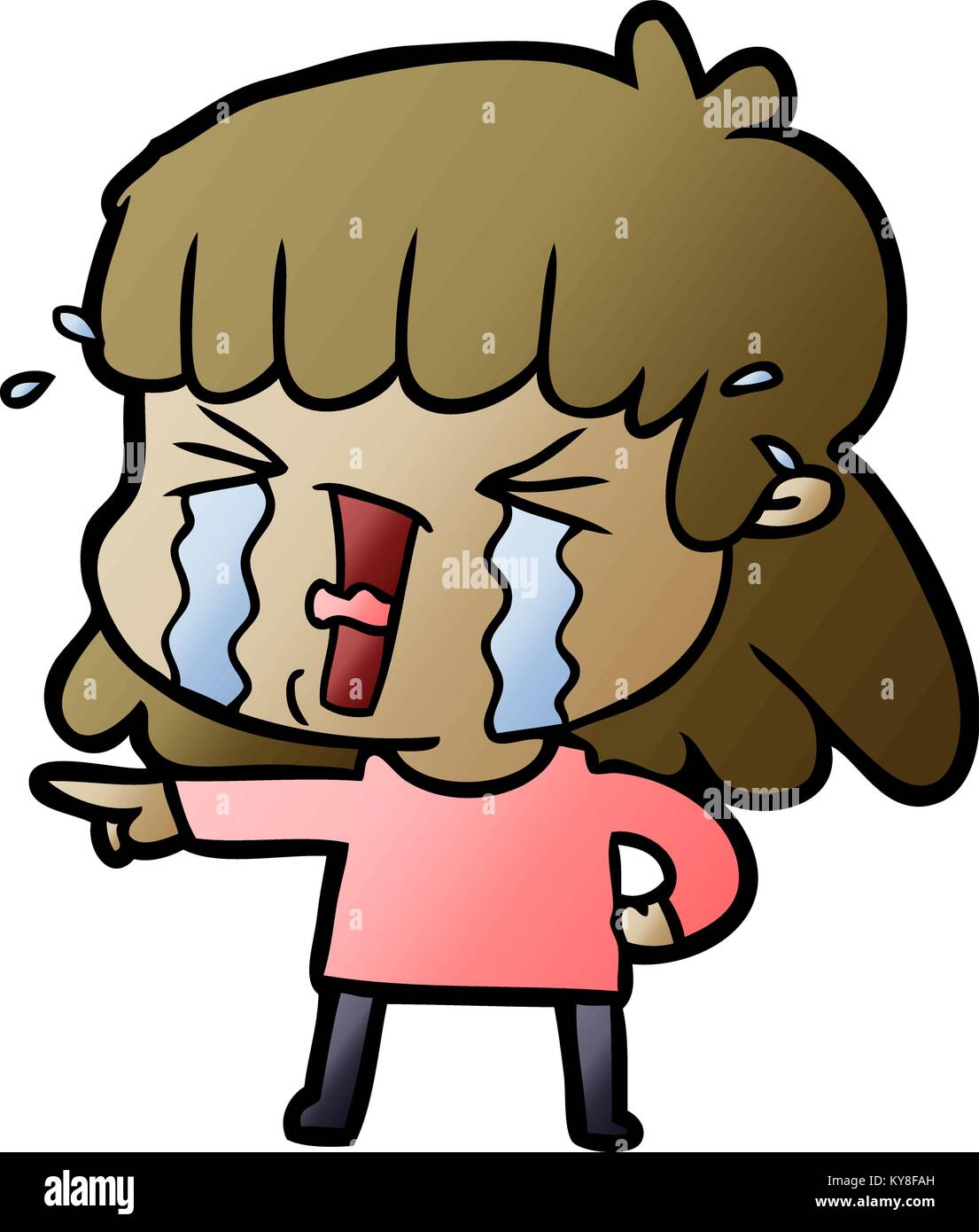 cartoon woman in tears Stock Vector Image & Art - Alamy
