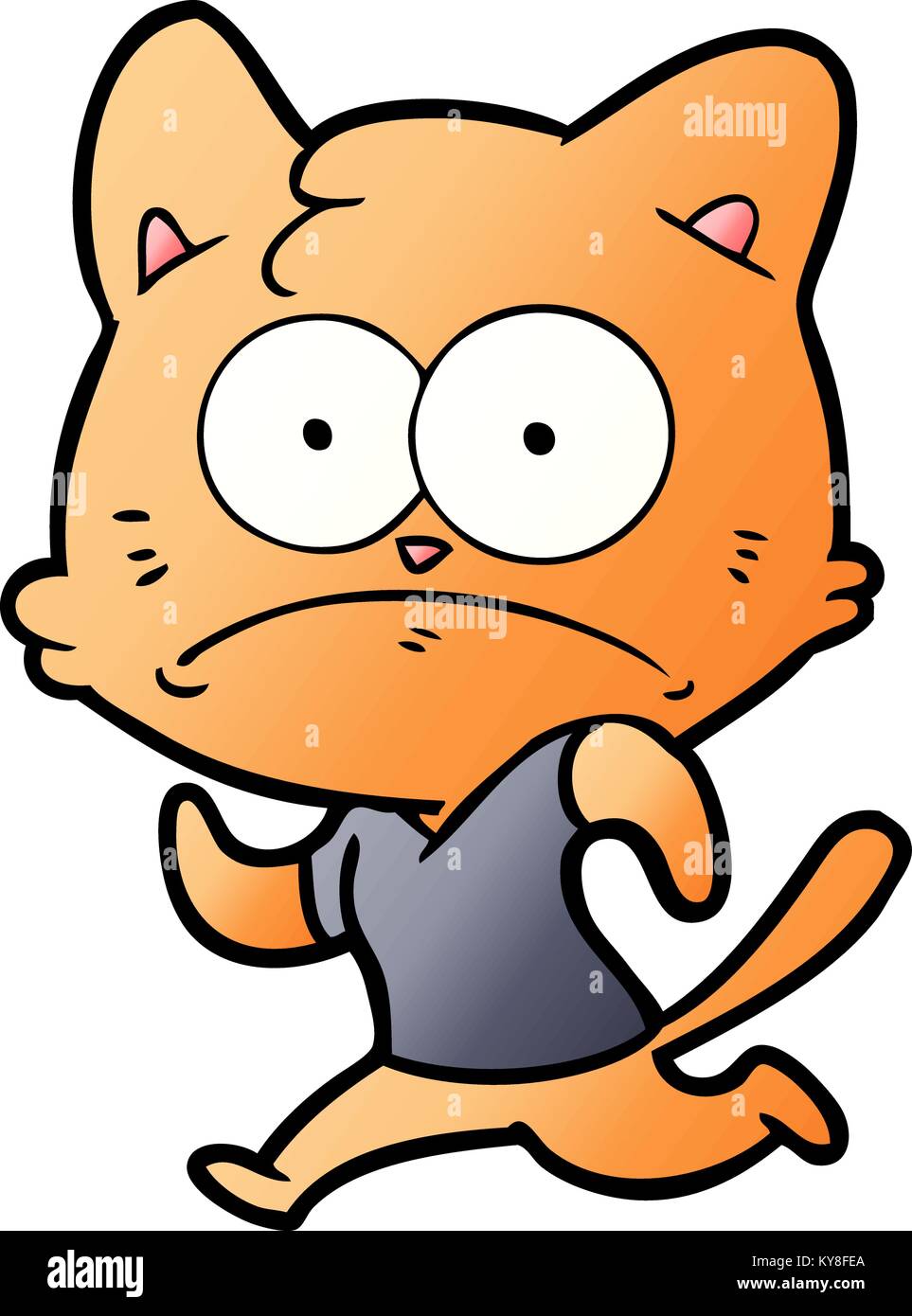 cartoon nervous cat Stock Vector Image & Art - Alamy