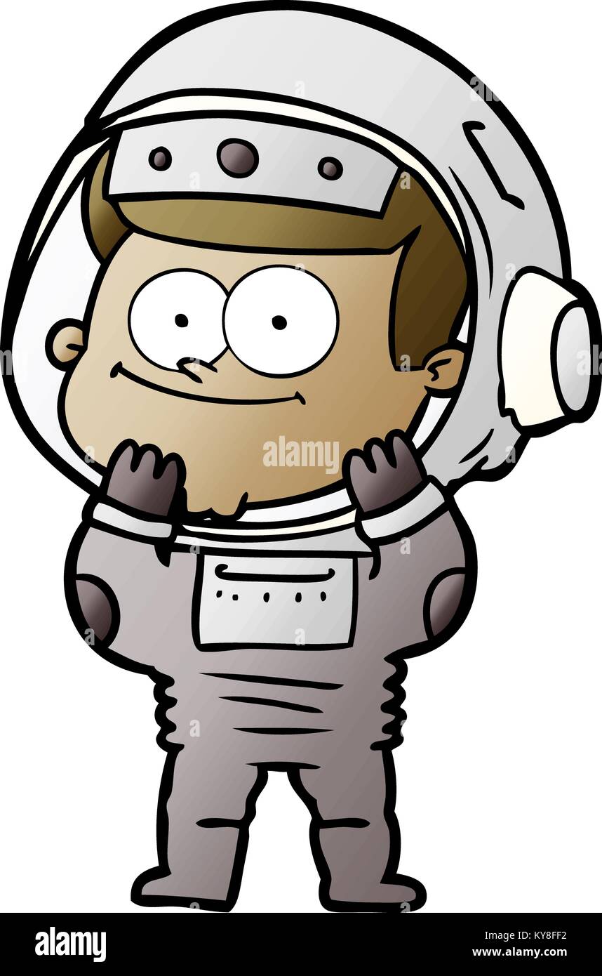 happy astronaut cartoon Stock Vector Image & Art - Alamy