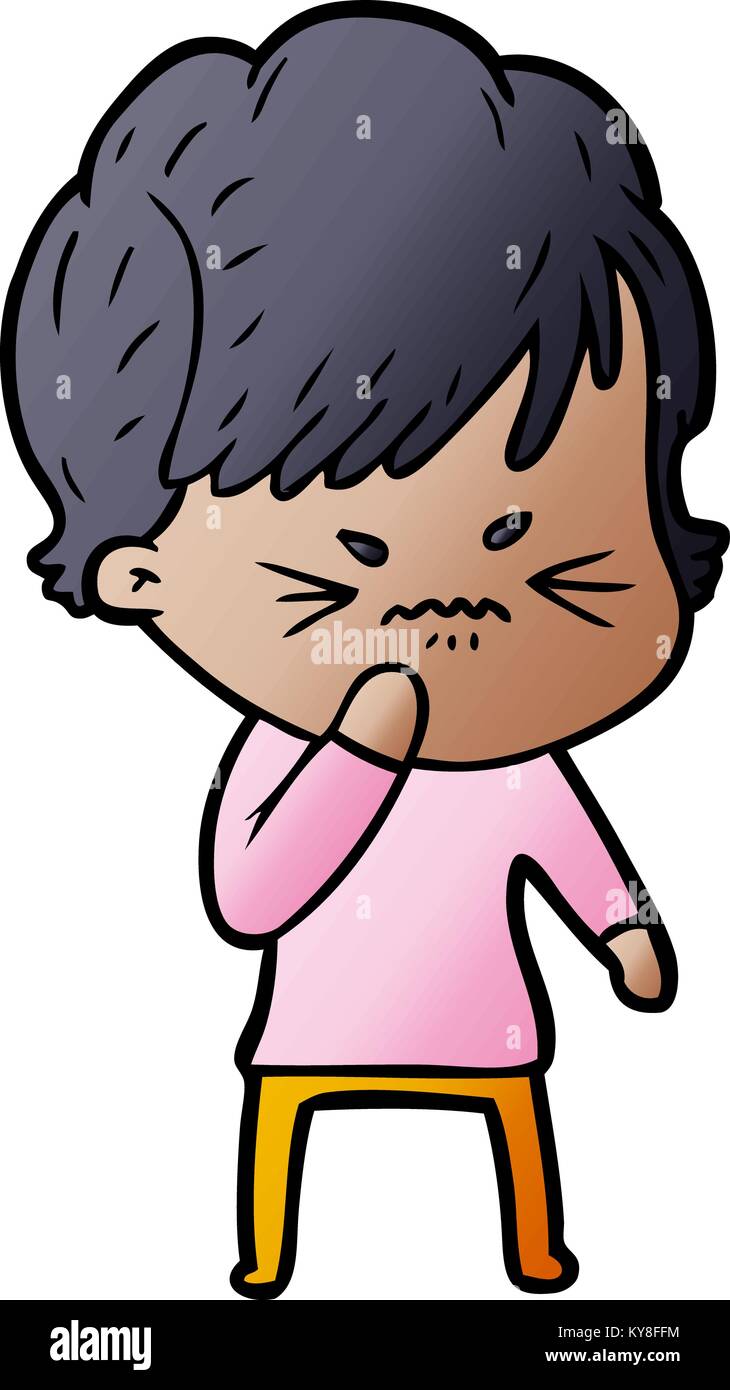 cartoon frustrated woman Stock Vector Image & Art - Alamy