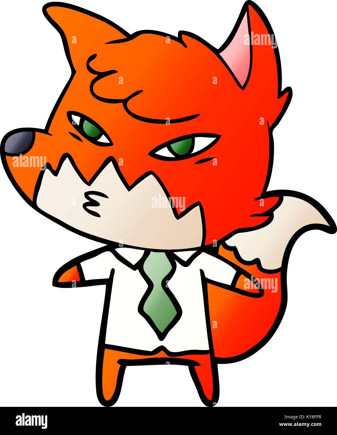 clever cartoon fox Stock Vector Image & Art - Alamy