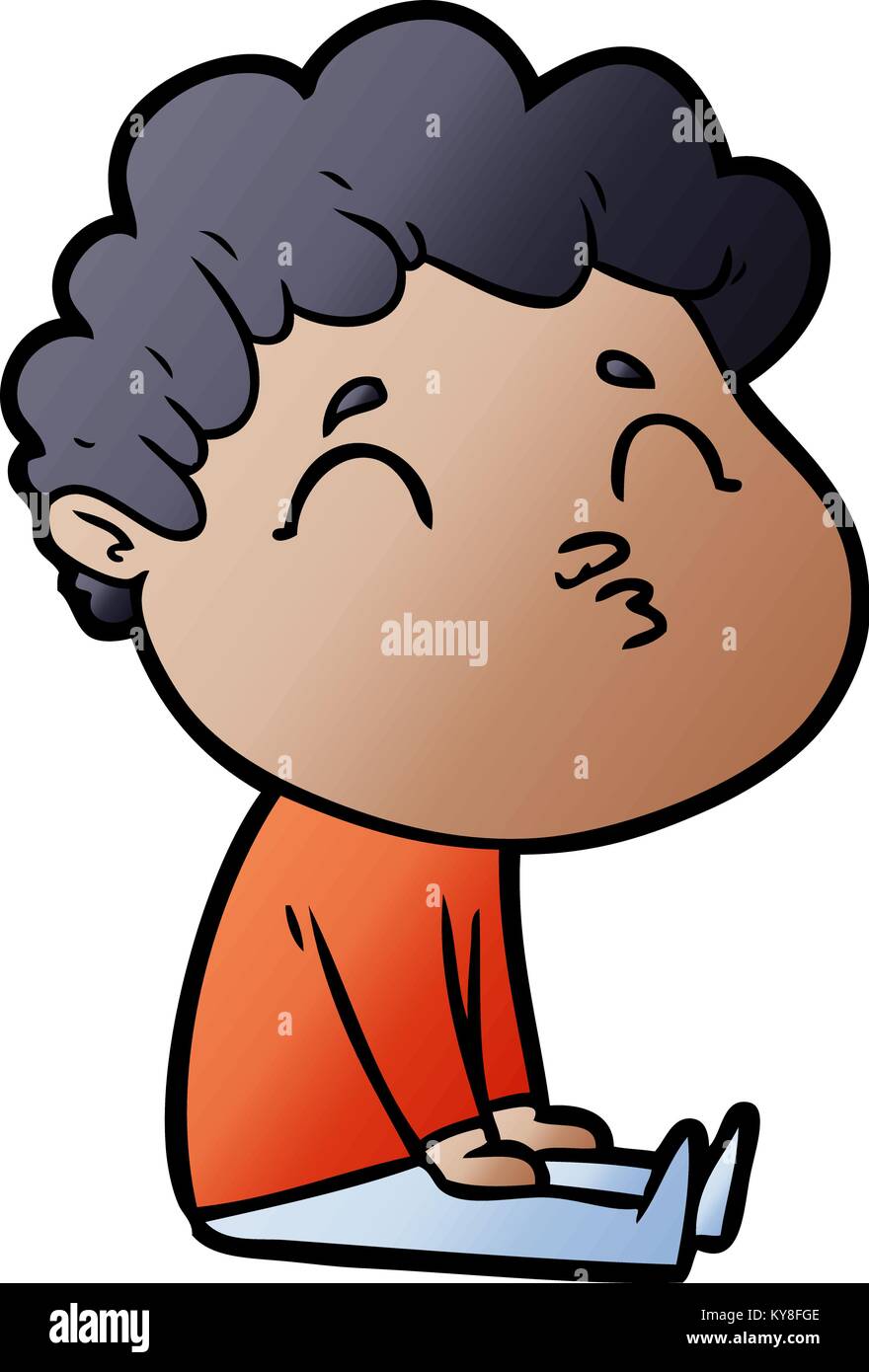 cartoon man pouting Stock Vector Image & Art - Alamy