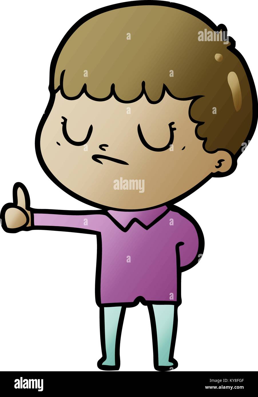 cartoon grumpy boy Stock Vector Image & Art - Alamy