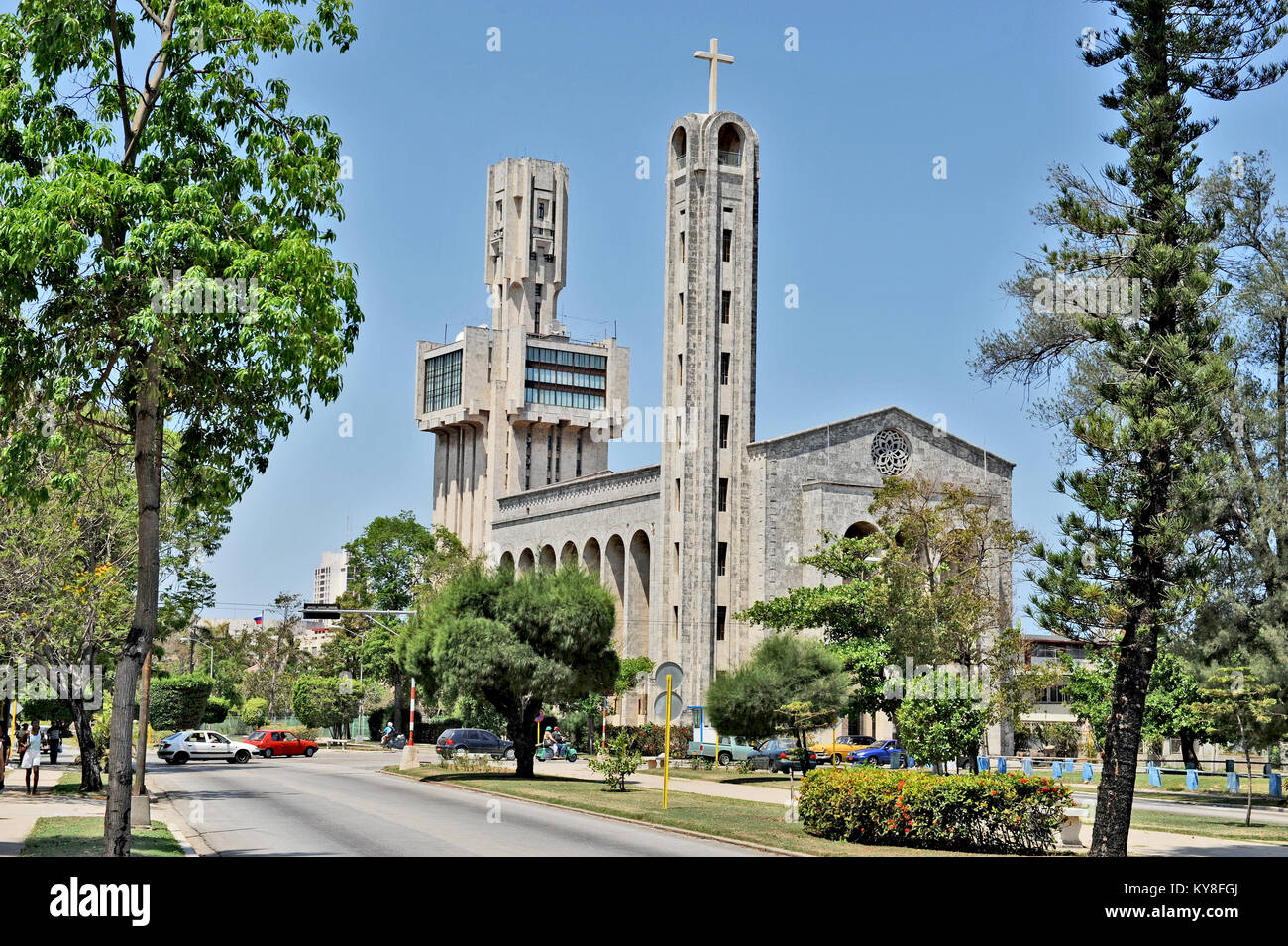 HAVANA, CUBA, MAY 11, 2009. The Russian embassy in the Minamar district ...