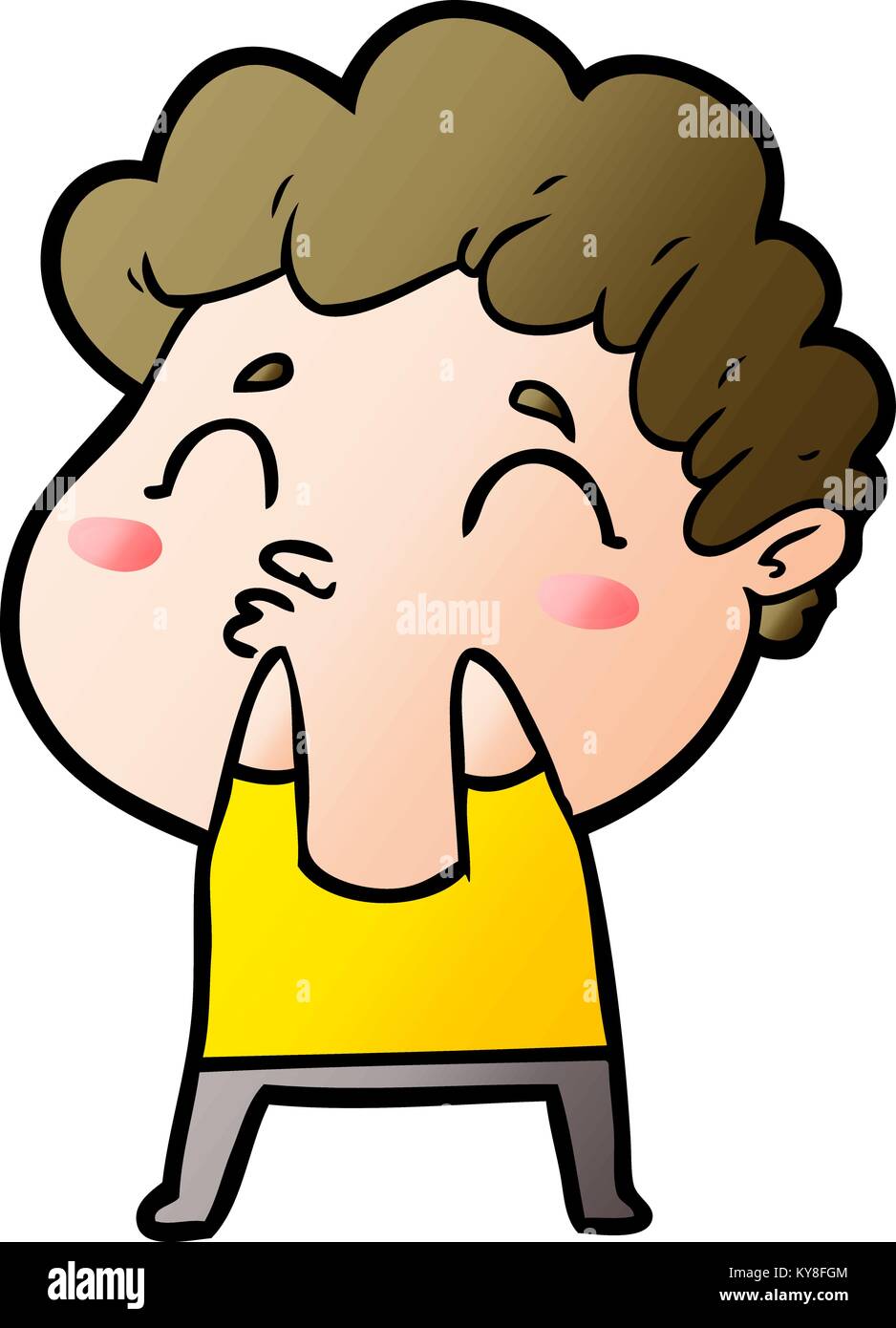 cartoon man pouting Stock Vector Image & Art - Alamy