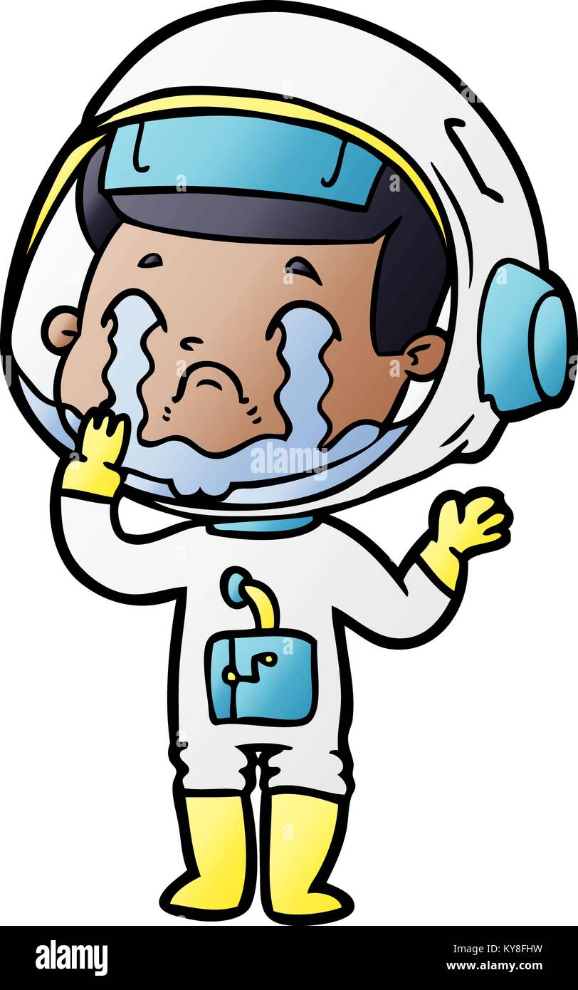 cartoon crying astronaut Stock Vector Image & Art - Alamy