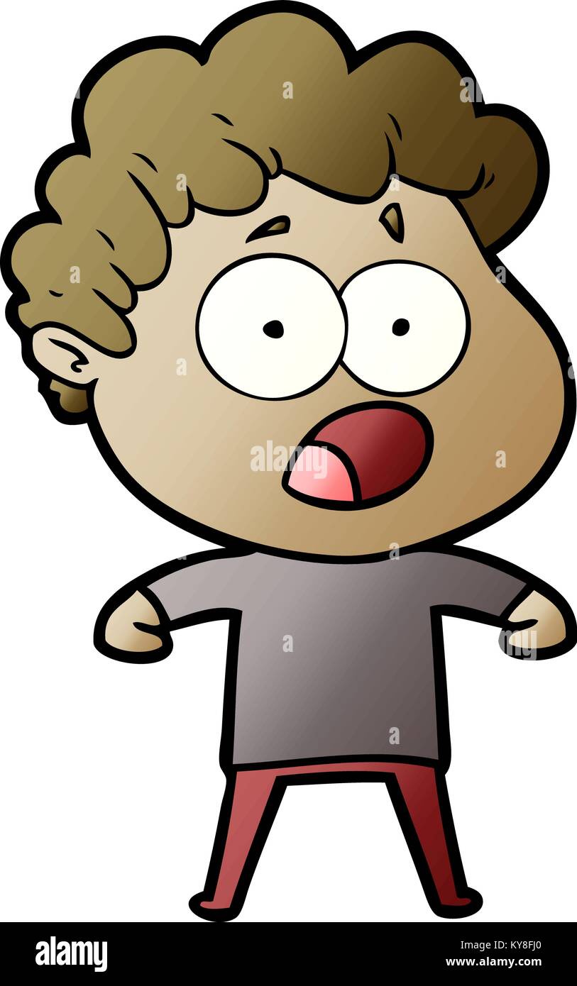 cartoon man gasping in surprise Stock Vector Image & Art - Alamy