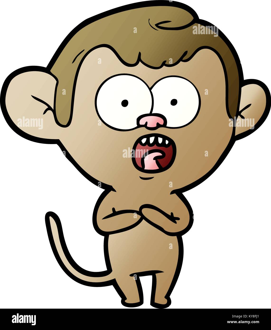 cartoon shocked monkey Stock Vector Image & Art - Alamy