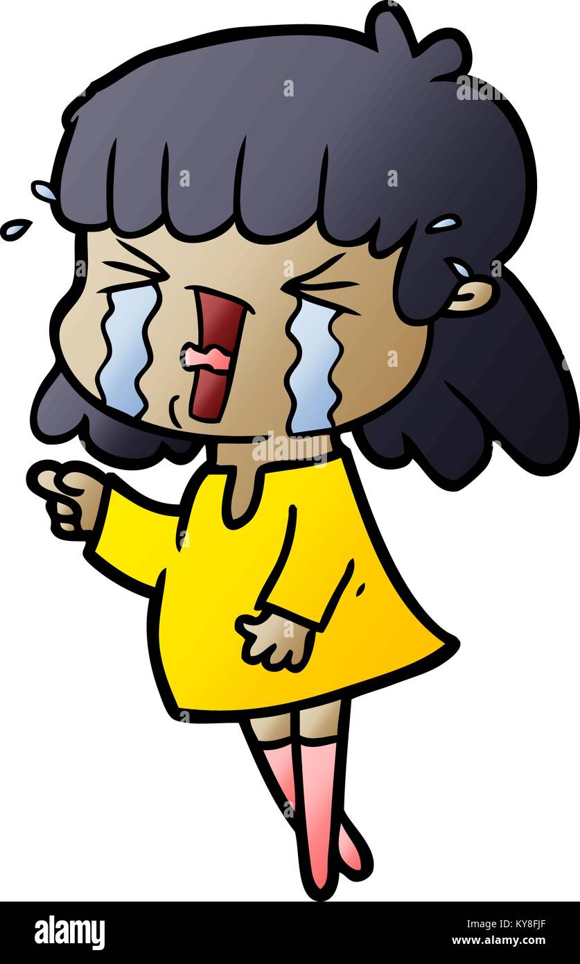 cartoon woman in tears Stock Vector Image & Art - Alamy