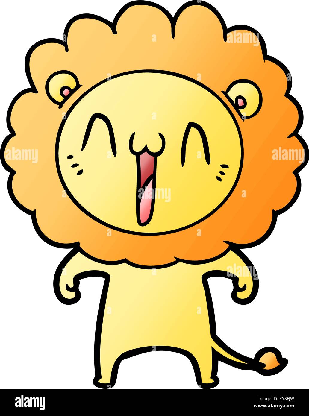happy cartoon lion Stock Vector Image & Art - Alamy