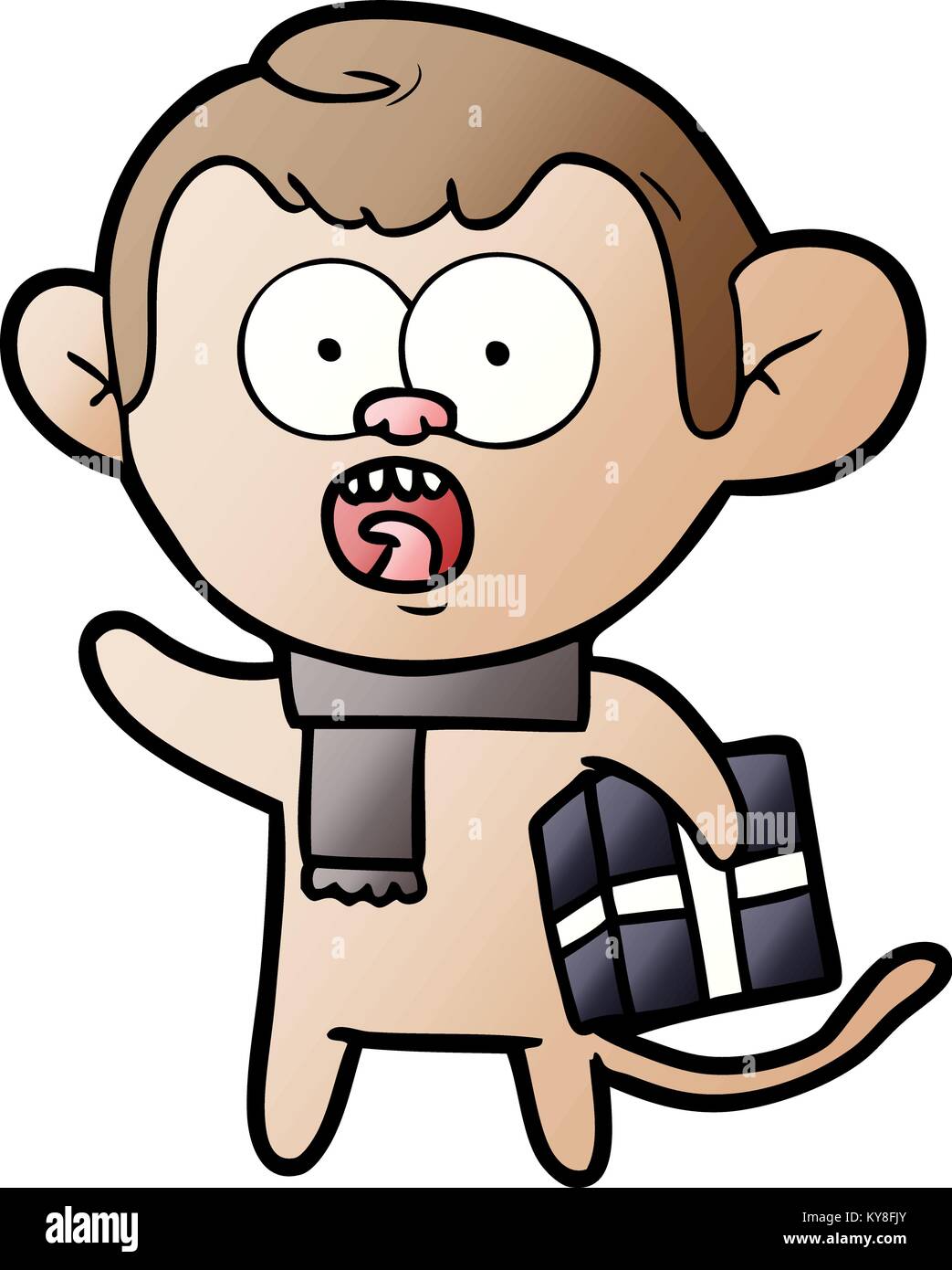 cartoon shocked monkey Stock Vector Image & Art - Alamy