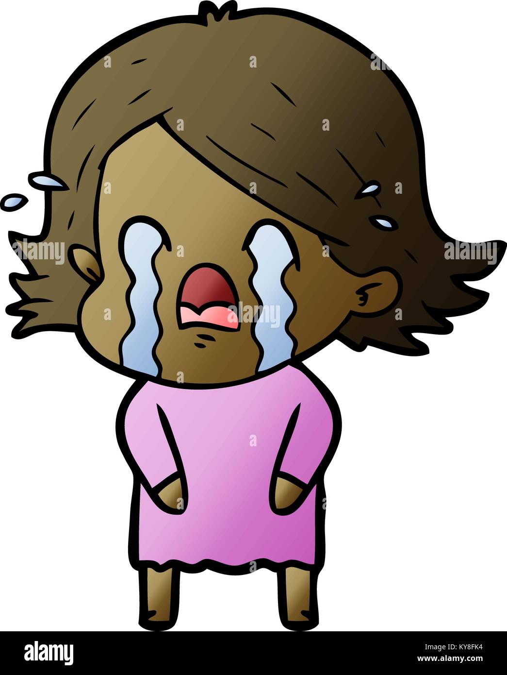 cartoon woman crying Stock Vector Image & Art - Alamy