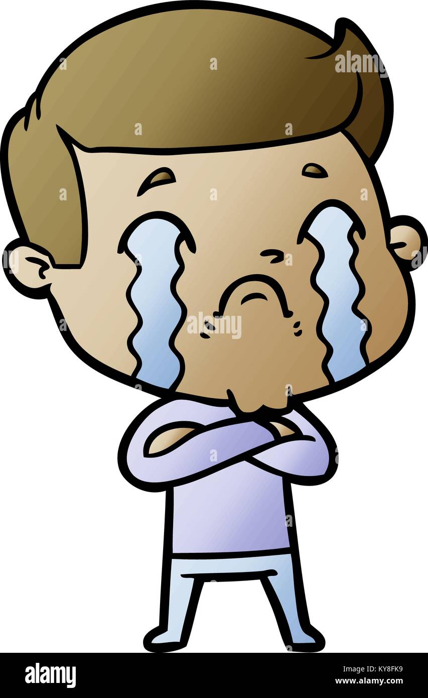 cartoon man crying Stock Vector Image & Art - Alamy