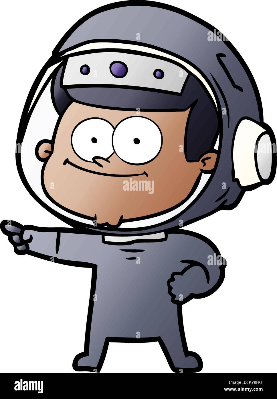 happy astronaut cartoon Stock Vector Image & Art - Alamy