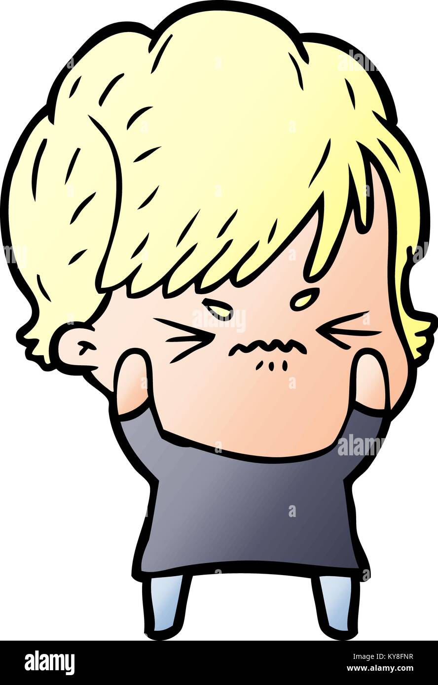 cartoon frustrated woman Stock Vector Image & Art - Alamy