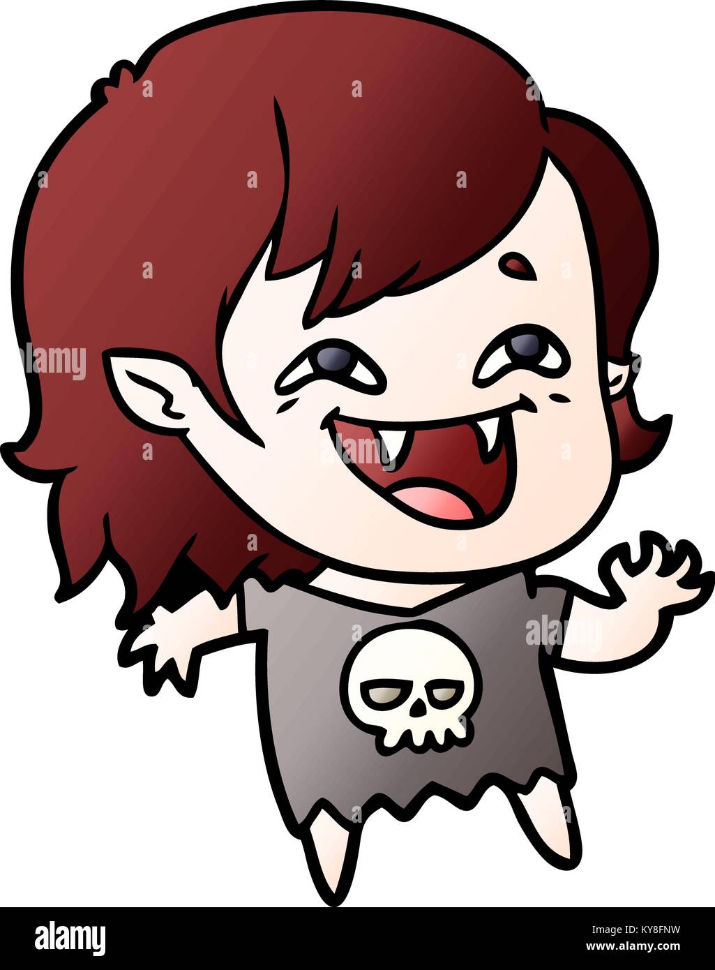 cartoon laughing vampire girl Stock Vector Image & Art - Alamy