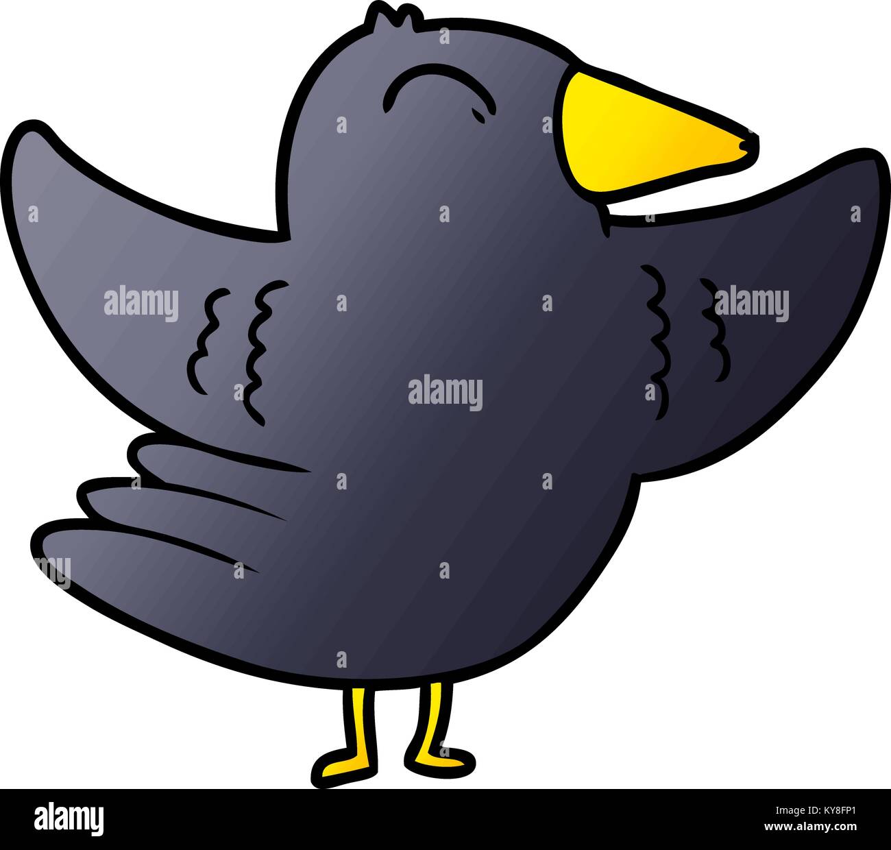 cartoon bird spreading wings Stock Vector Image & Art - Alamy