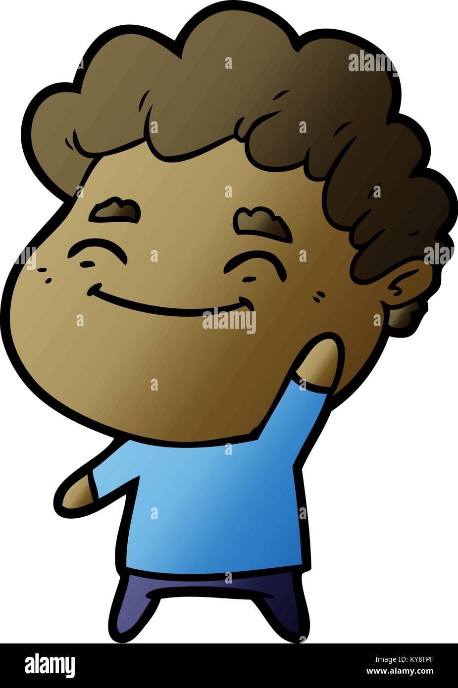 cartoon friendly man Stock Vector Image & Art - Alamy