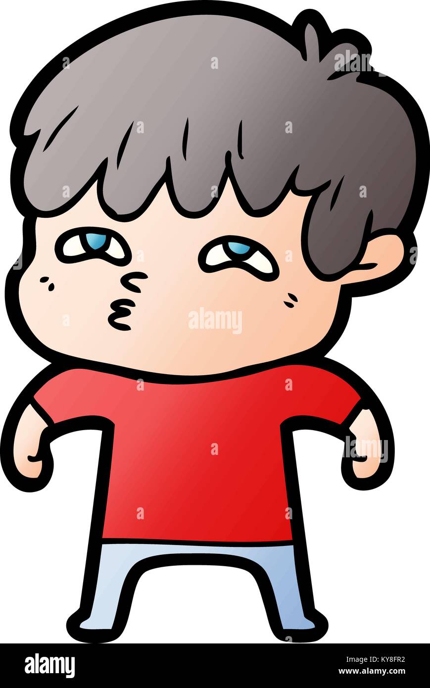 cartoon curious man Stock Vector Image & Art - Alamy