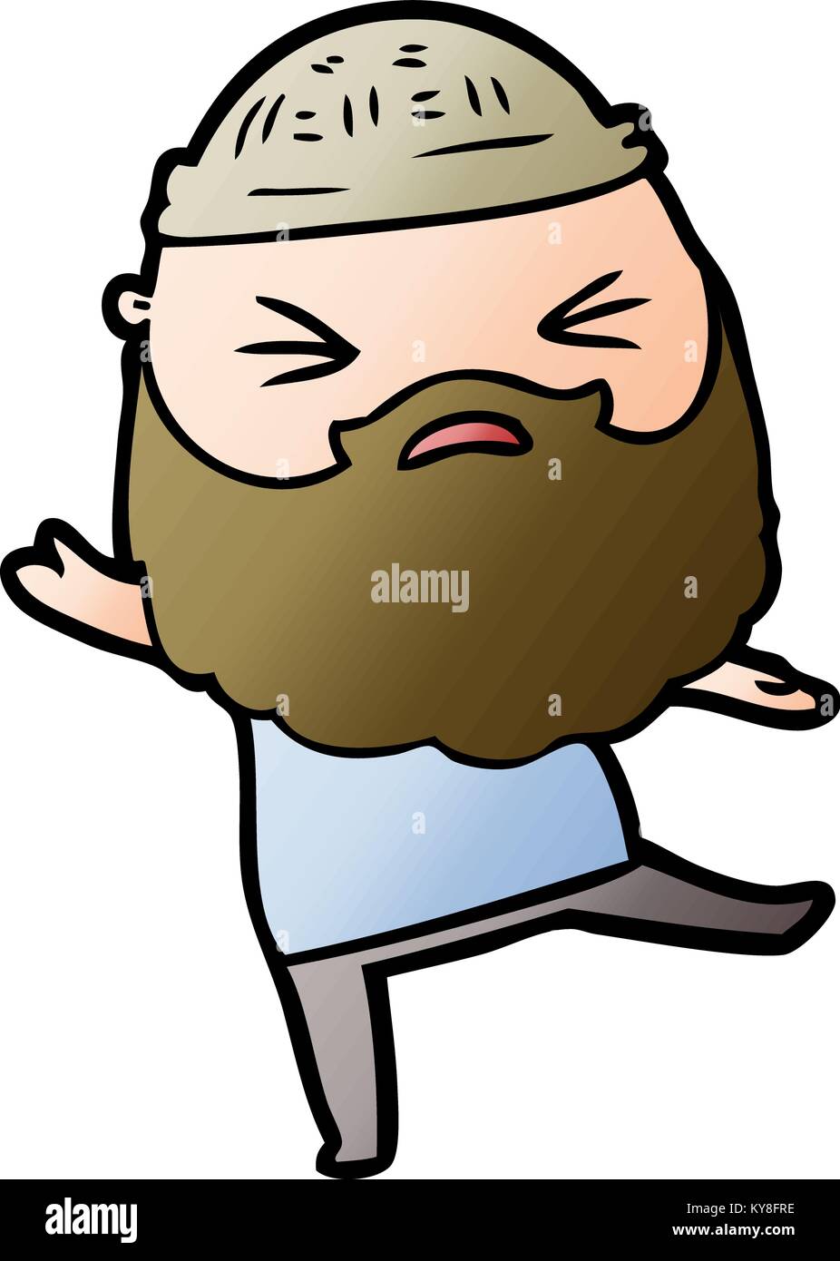 cartoon man with beard Stock Vector Image & Art - Alamy