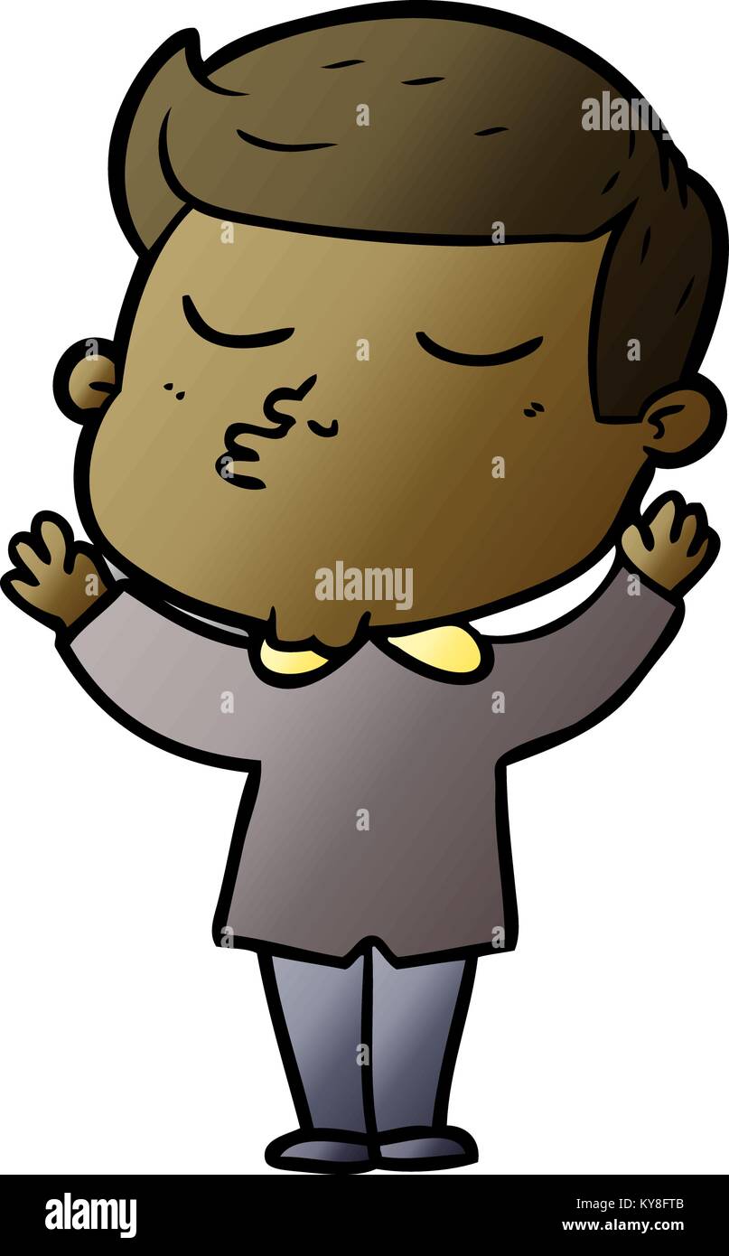 cartoon model guy pouting Stock Vector Image & Art - Alamy