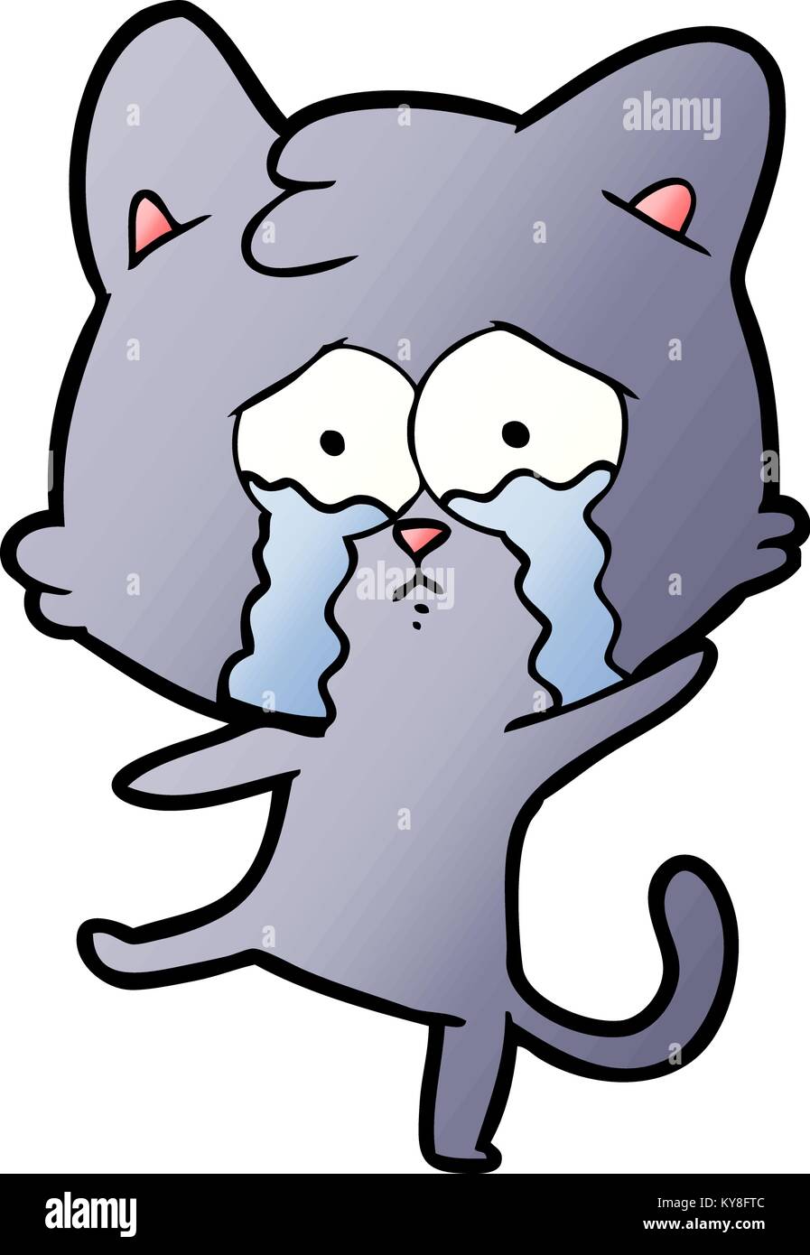 cartoon crying cat Stock Vector Image & Art - Alamy
