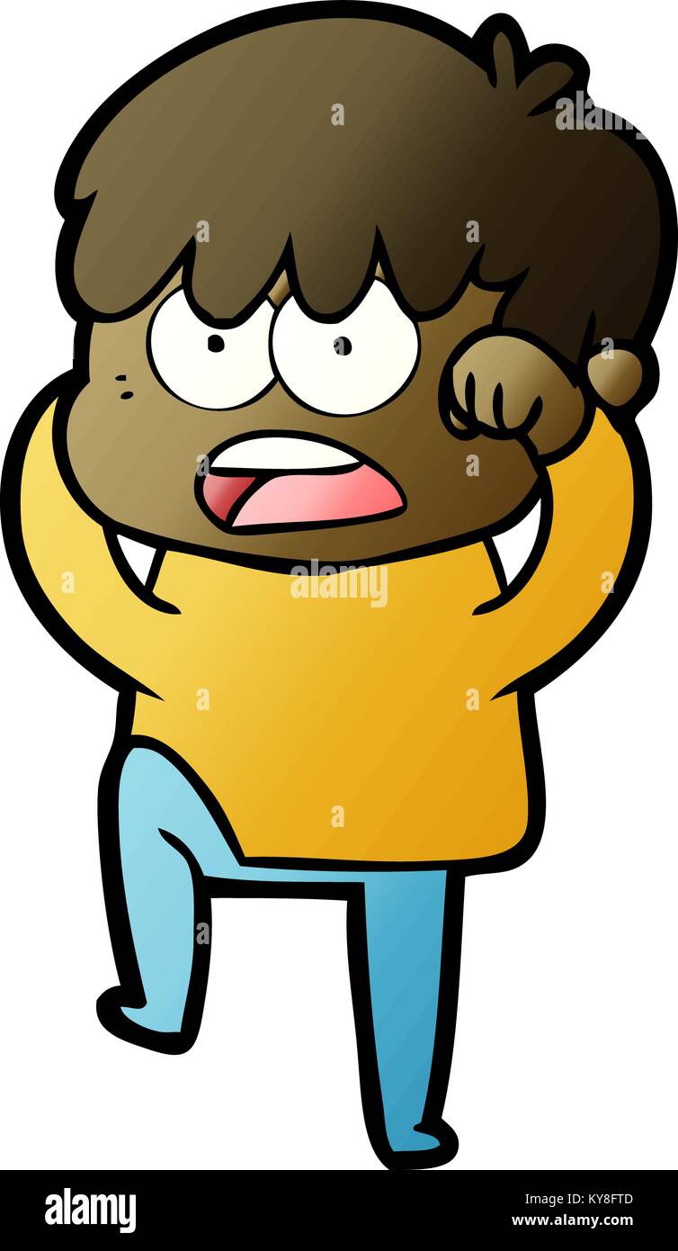worried cartoon boy Stock Vector Image & Art - Alamy