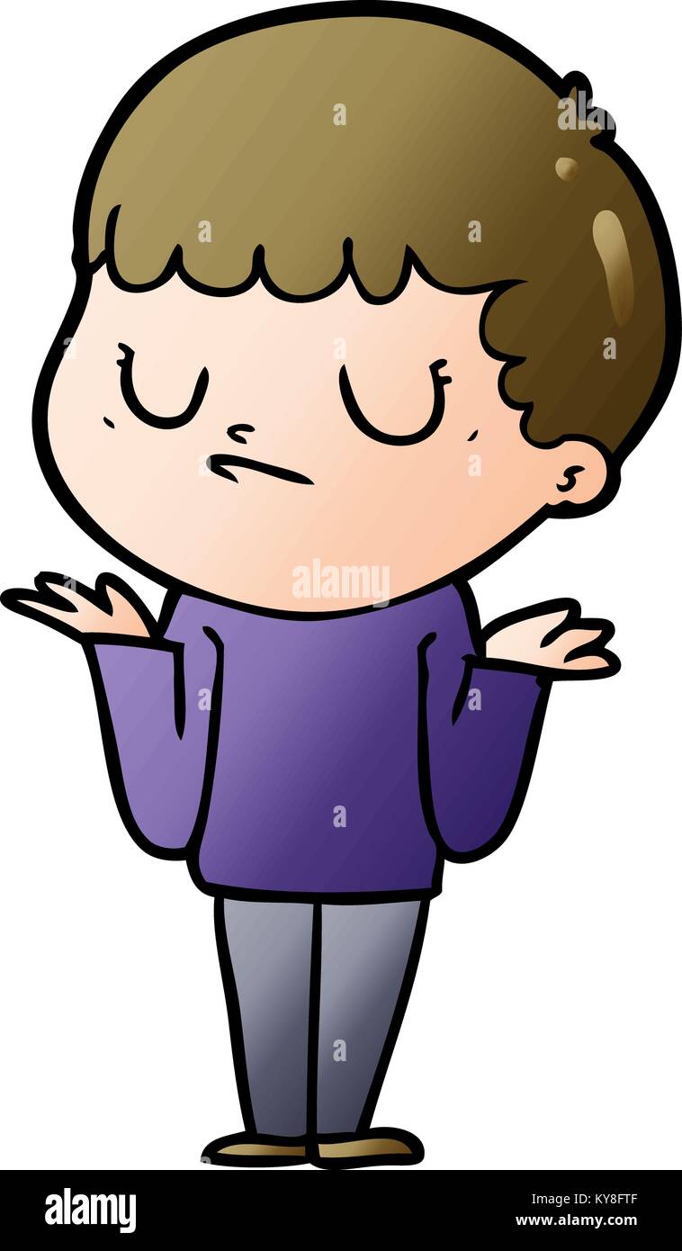 cartoon grumpy boy Stock Vector Image & Art - Alamy