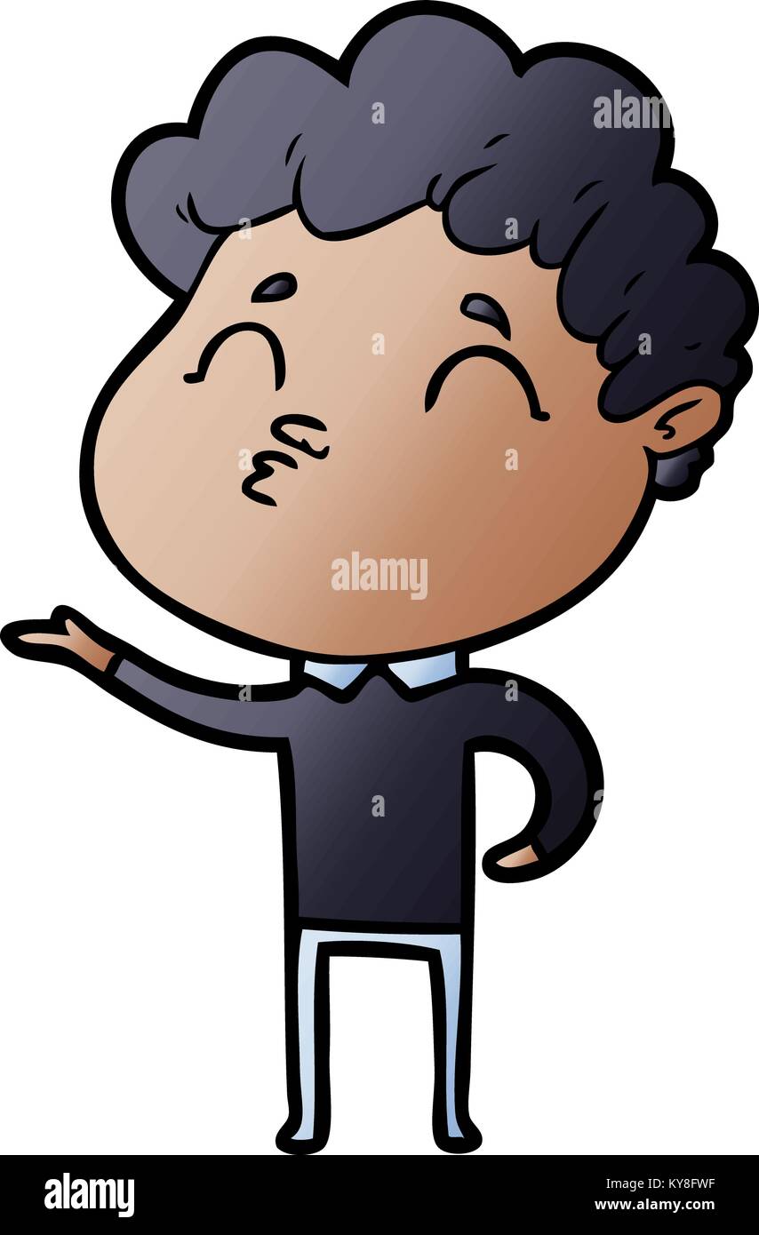 cartoon man pouting Stock Vector Image & Art - Alamy