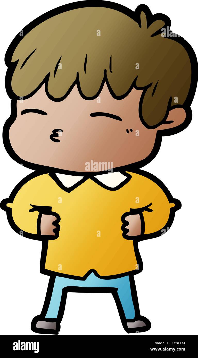 cartoon curious boy Stock Vector Image & Art - Alamy