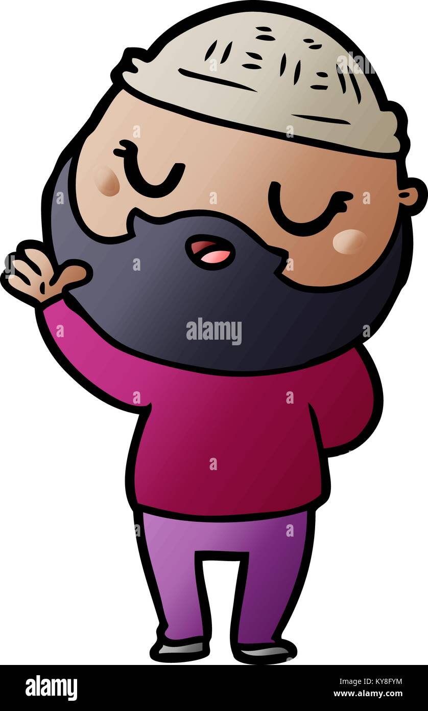 cute cartoon man with beard Stock Vector Image & Art - Alamy