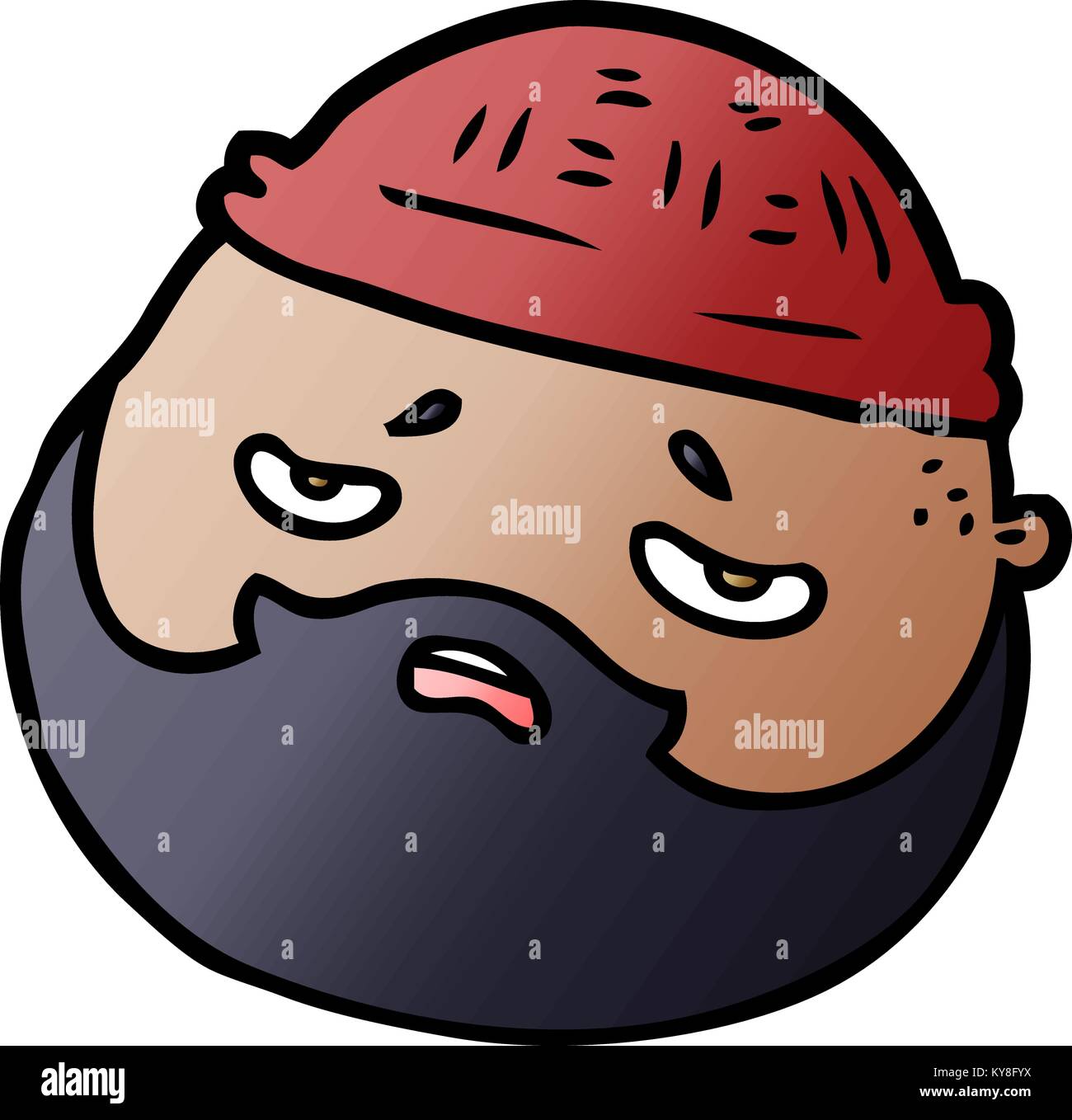cartoon male face with beard Stock Vector Image & Art - Alamy
