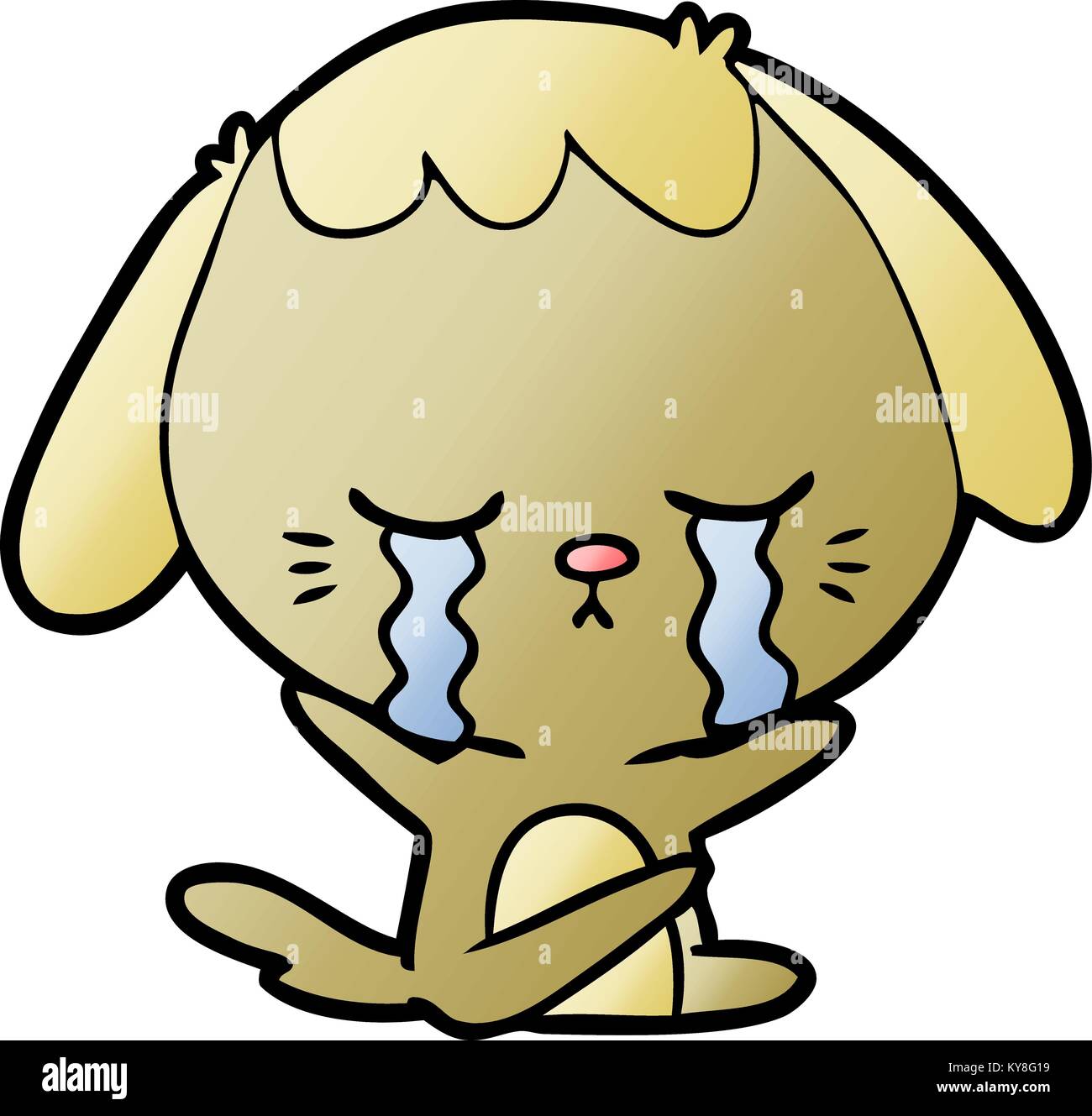 cartoon dog crying Stock Vector Image & Art - Alamy