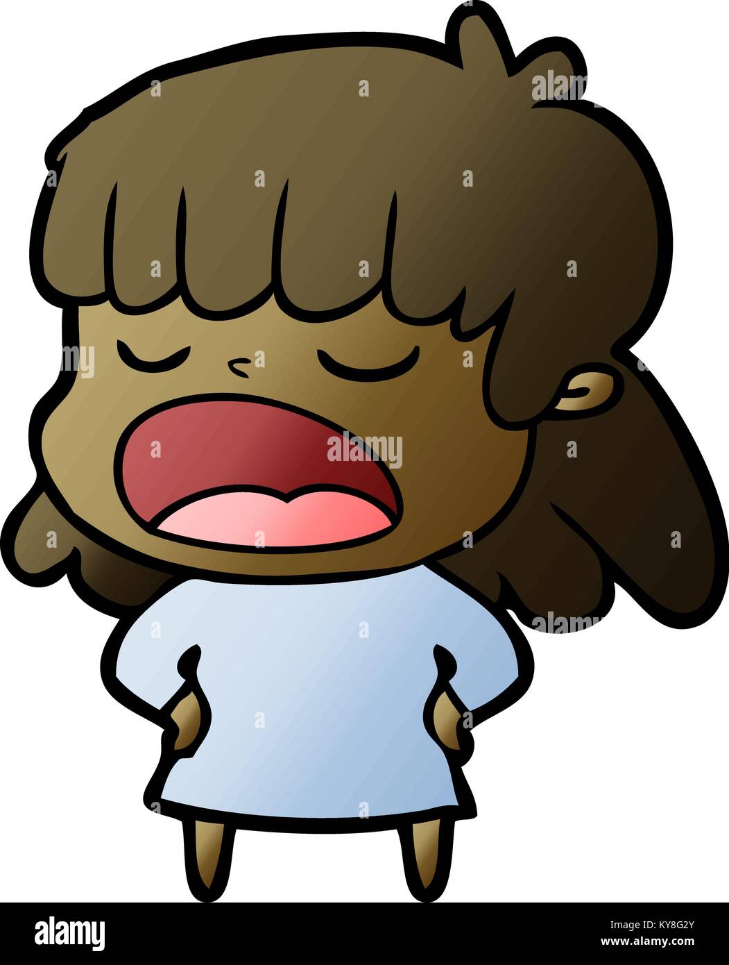 cartoon woman talking loudly Stock Vector Image & Art - Alamy