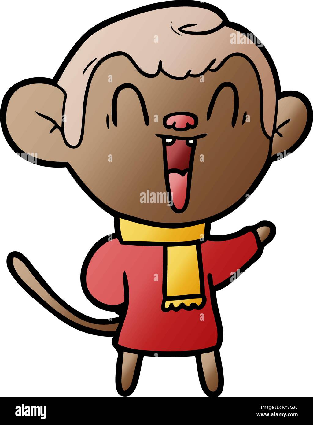 cartoon laughing monkey Stock Vector Image & Art - Alamy