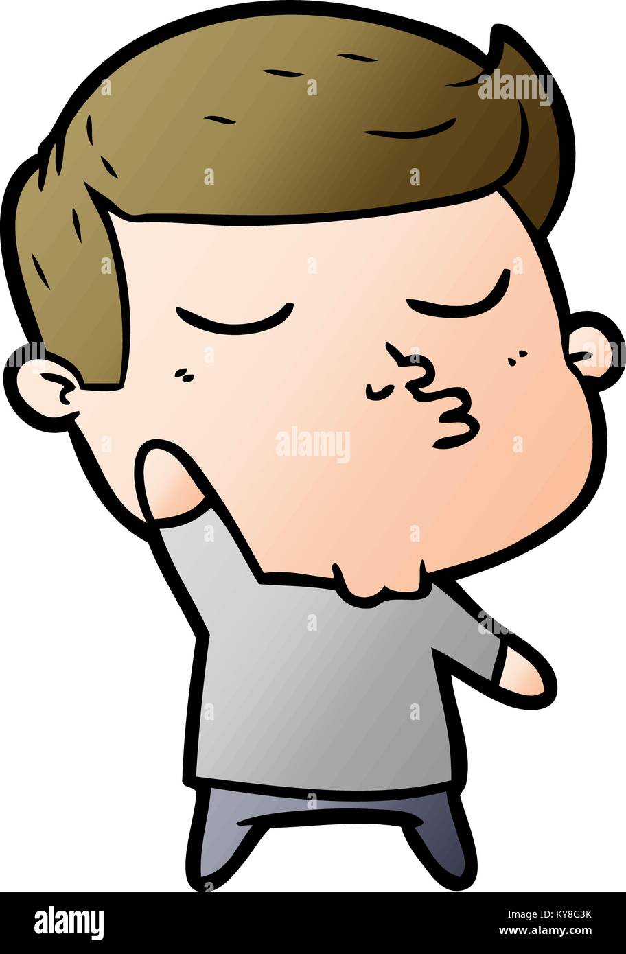 cartoon model guy pouting Stock Vector Image & Art - Alamy