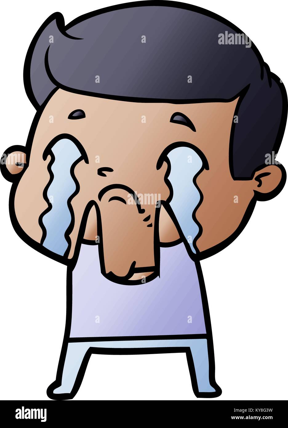 cartoon man crying Stock Vector Image & Art - Alamy