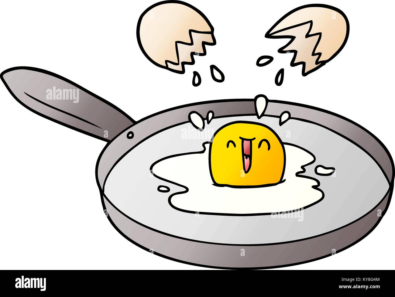 cartoon egg frying Stock Vector Image & Art - Alamy