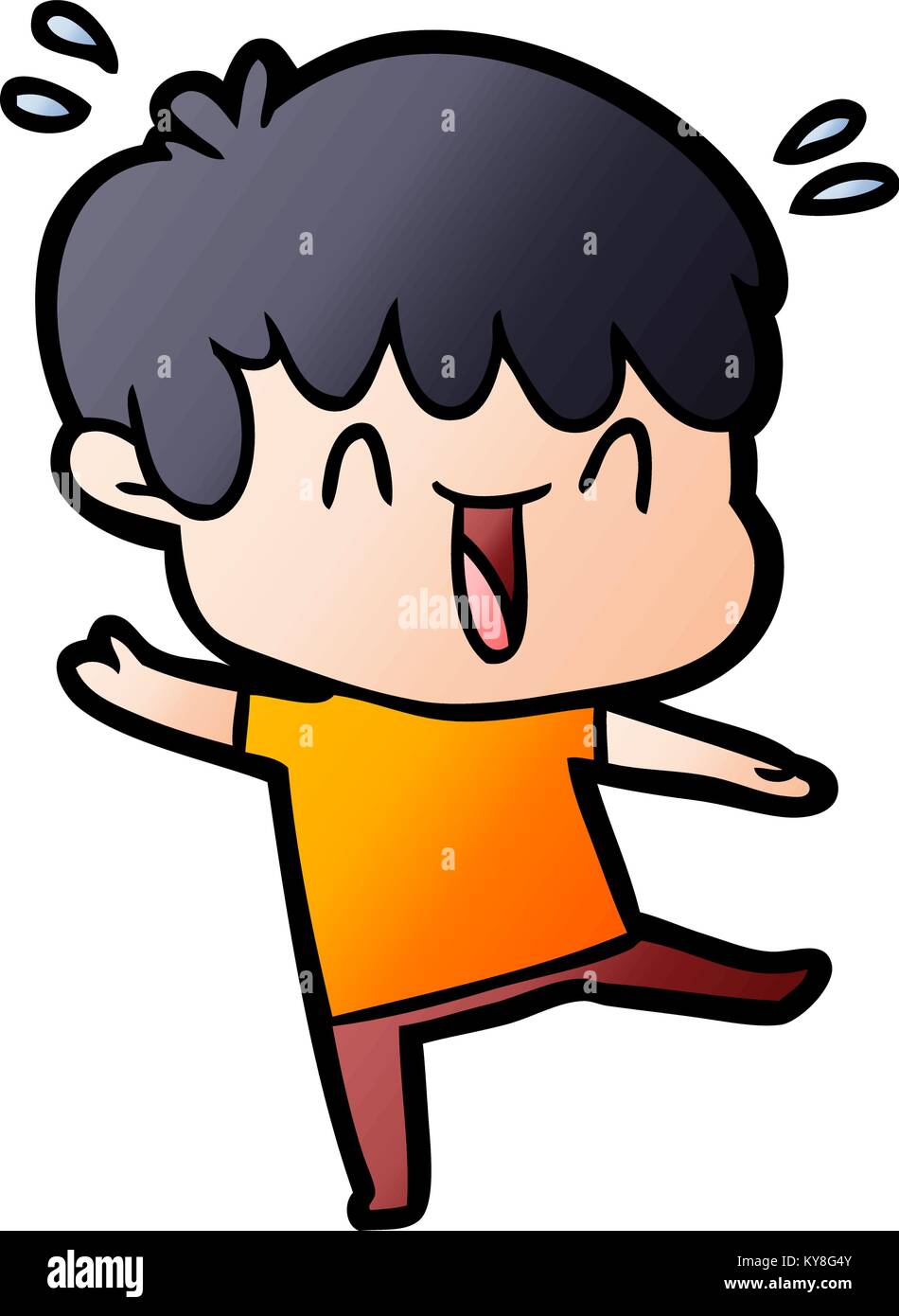 cartoon laughing boy Stock Vector Image & Art - Alamy