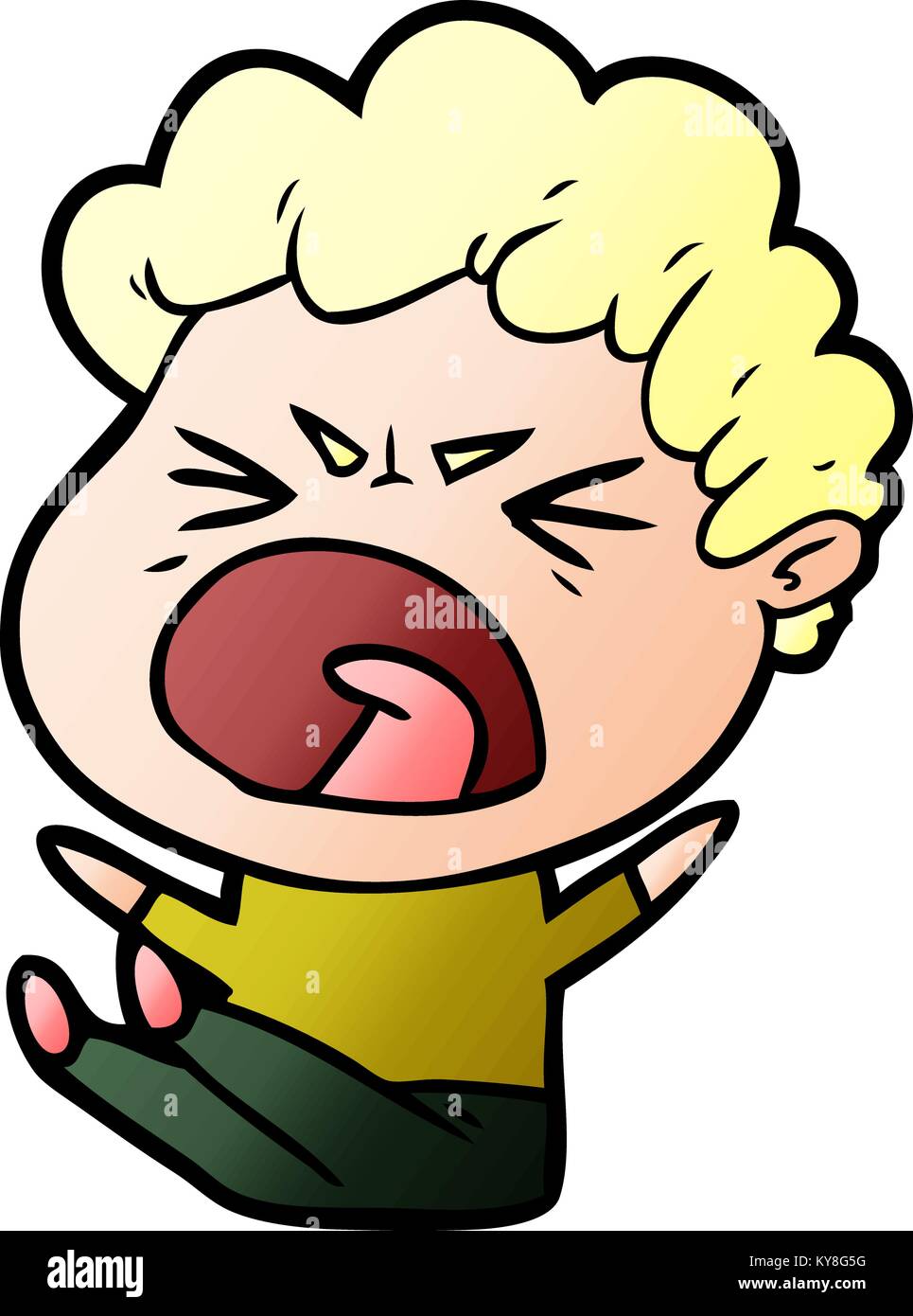 cartoon furious man Stock Vector Image & Art - Alamy